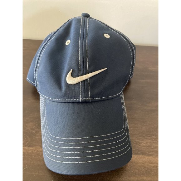 Nike | Accessories | Vintage Nike Golf Cap Hat Blue Swoosh Embroidered ...